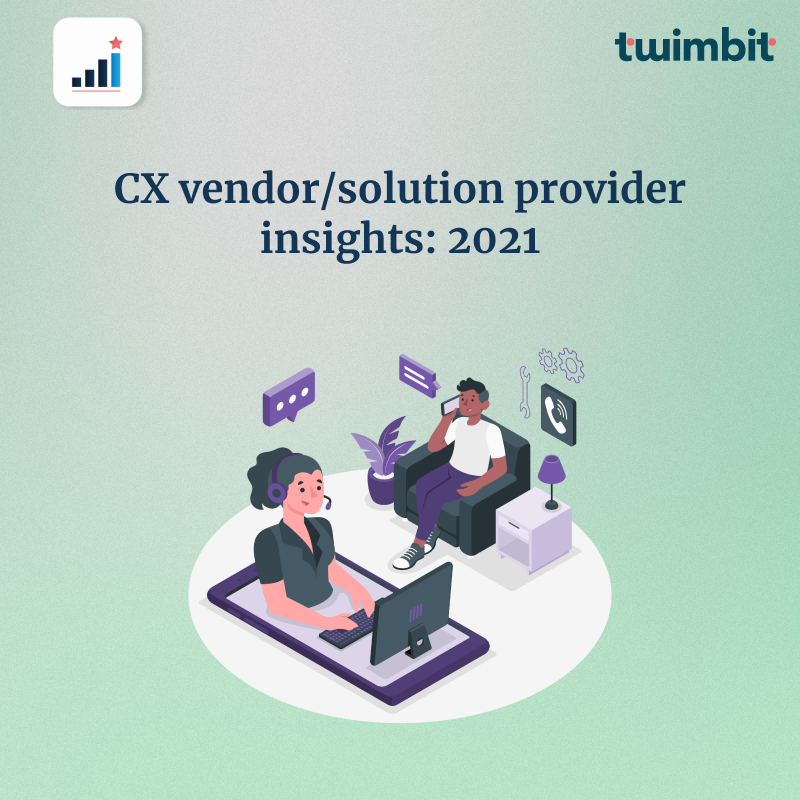 CX vendor/solution provider insights: 2021 - Twimbit