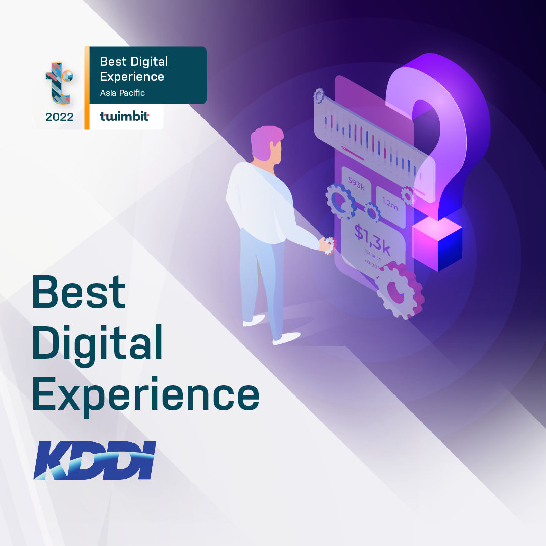 Best Digital Experience: KDDI (Asia Pacific telecom service provider winners 2022) - Twimbit